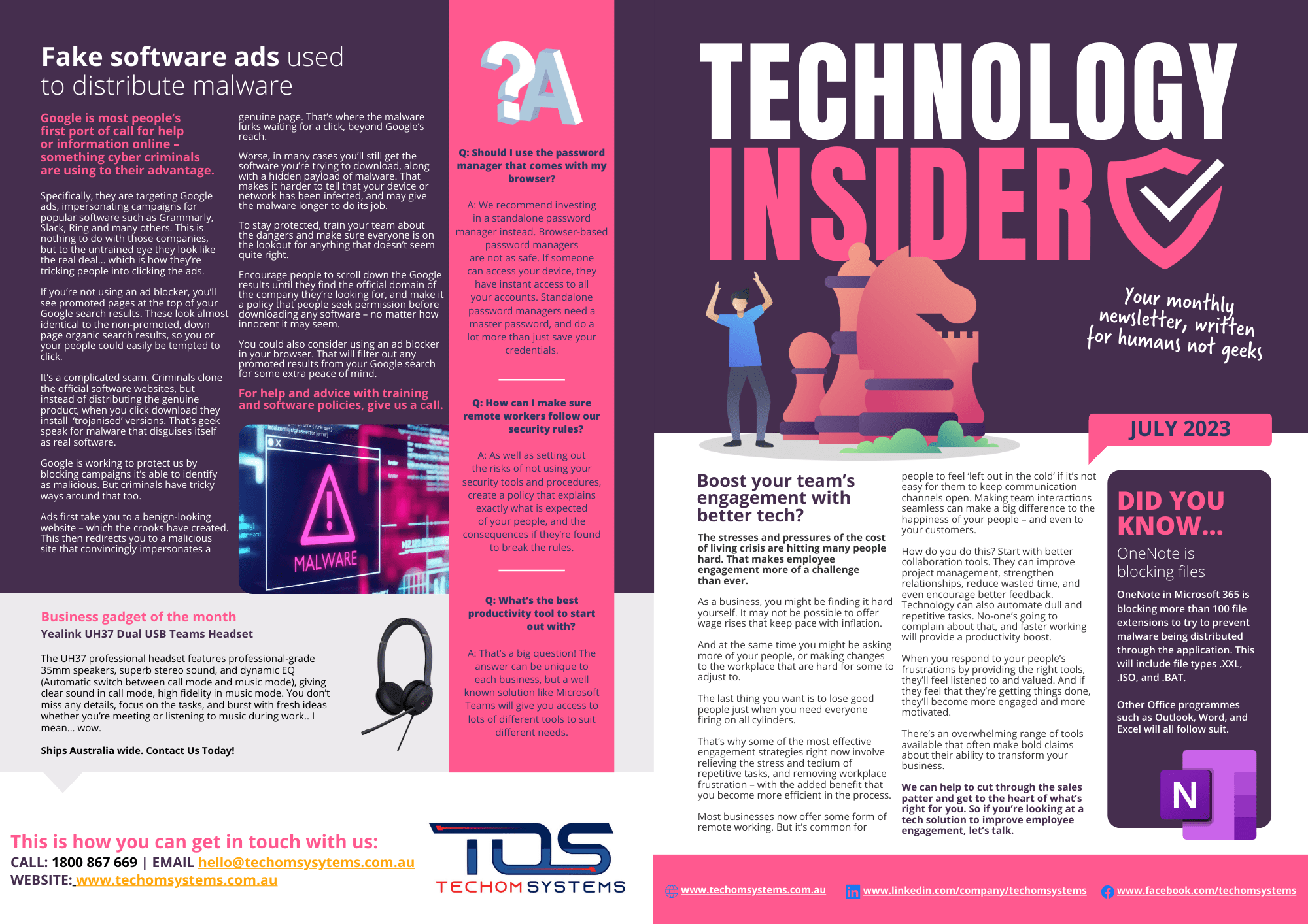 July 2023 Newsletter | TECHOM Systems News Highlights