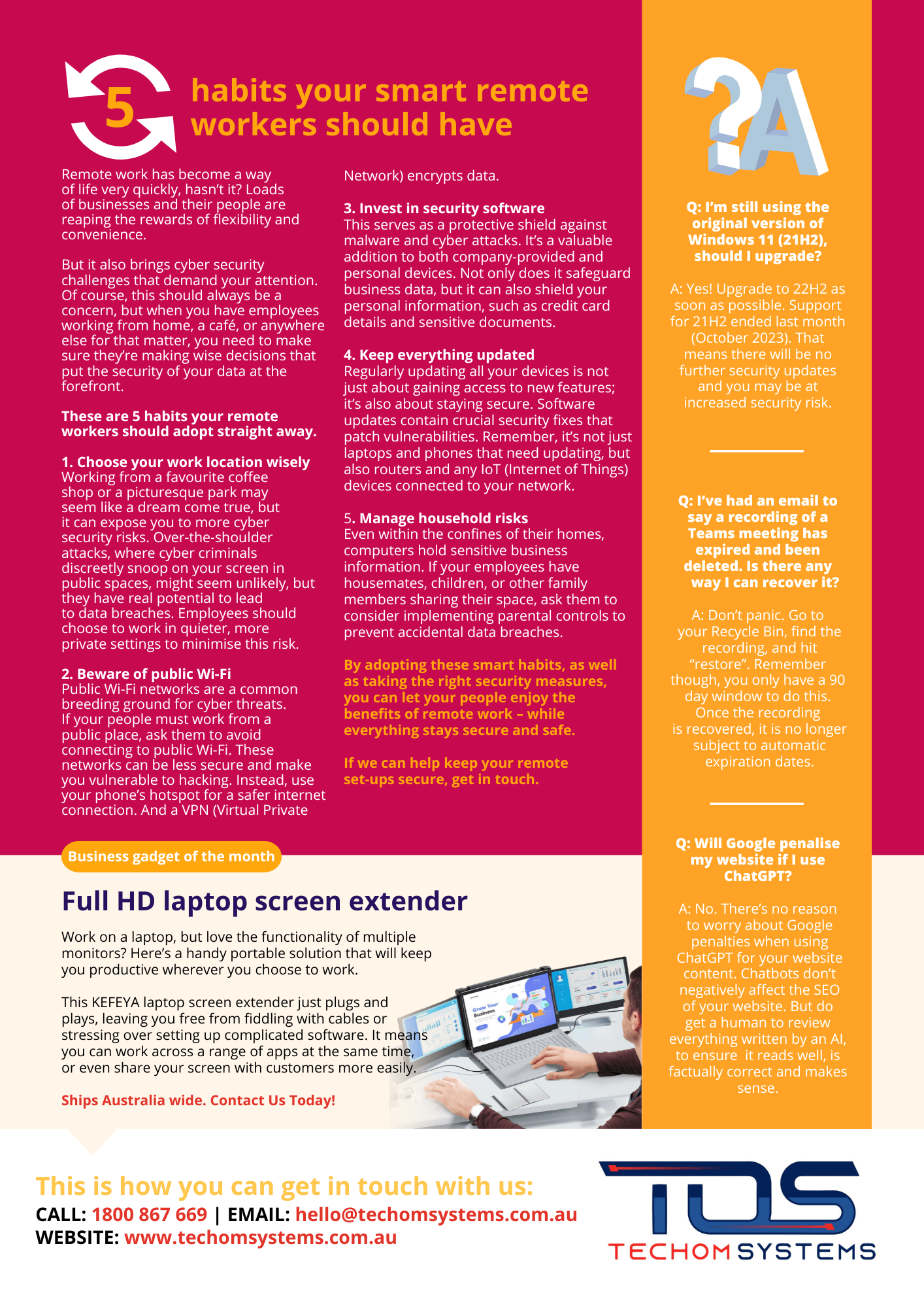 November 2023 - TECHOM Systems